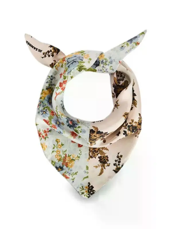 JIL SANDER Printed Silk Foulard - Pink