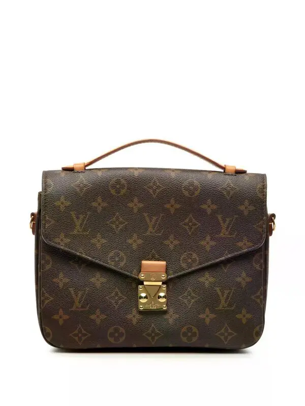 LOUIS VUITTON Monogram Pochette Metis Satchel - Brown