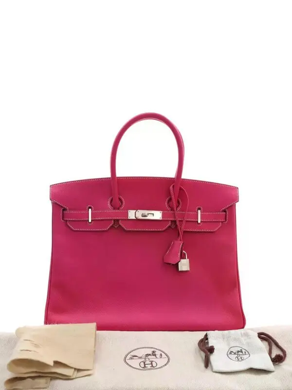Hermès Epsom Leather Birkin 35 Handbag - Pink
