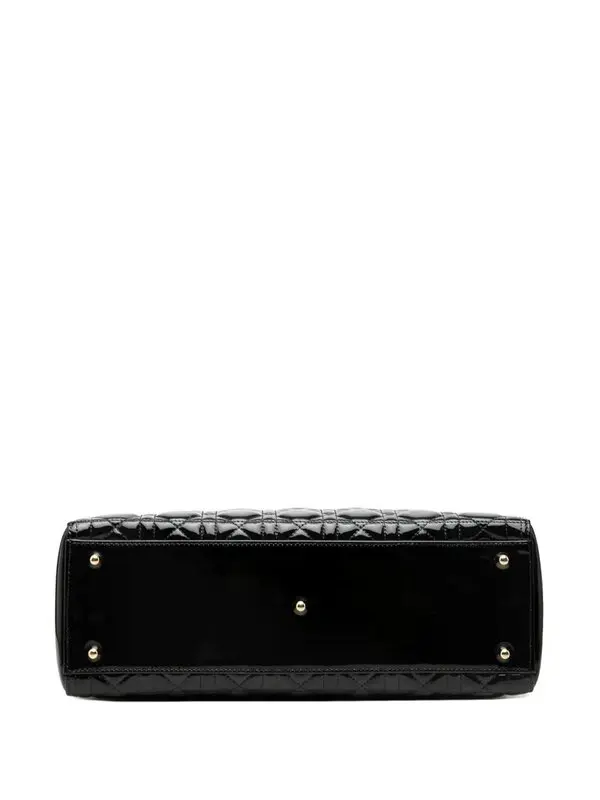 Dior Patent Cannage Lady Satchel - Black