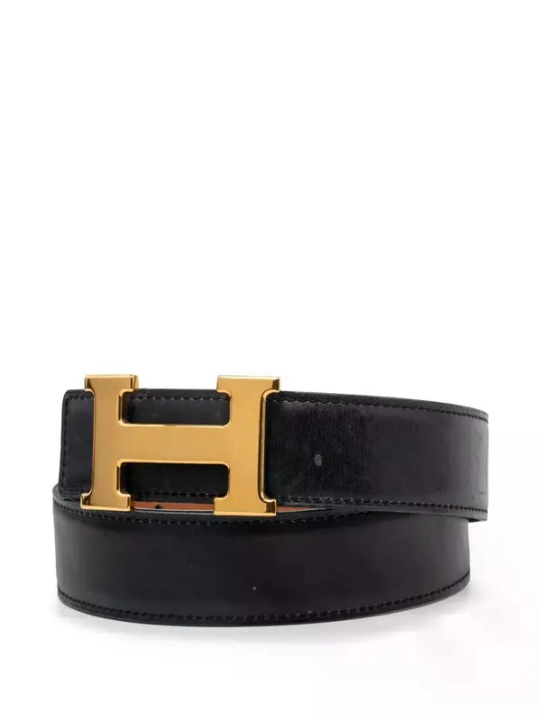 Hermès Constance H Reversible Belt - Black