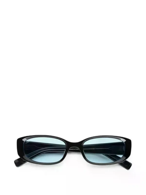 AKILA Mira Oval-frame Sunglasses - Black