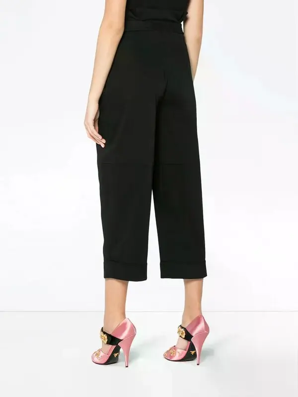 Alberta Ferretti Belted High-waisted Trousers
