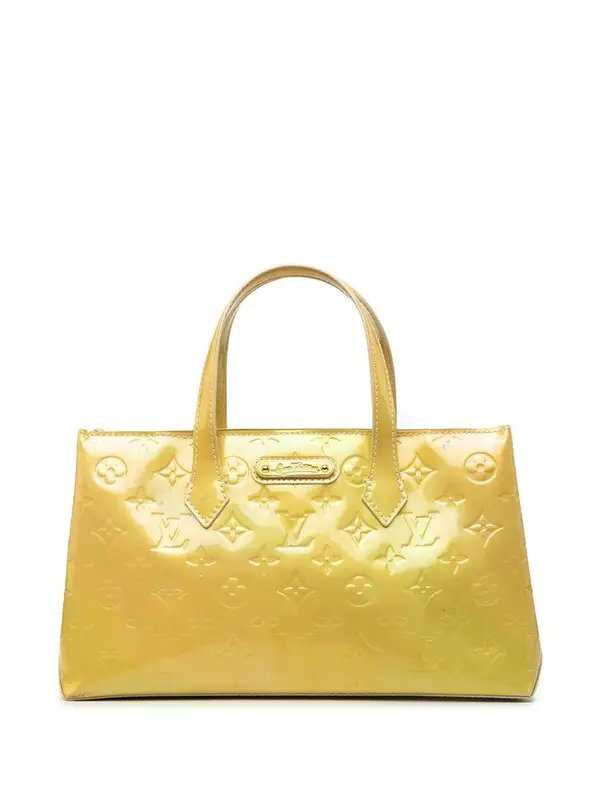 LOUIS VUITTON Monogram Vernis Wilshire Pm Handbag - Yellow