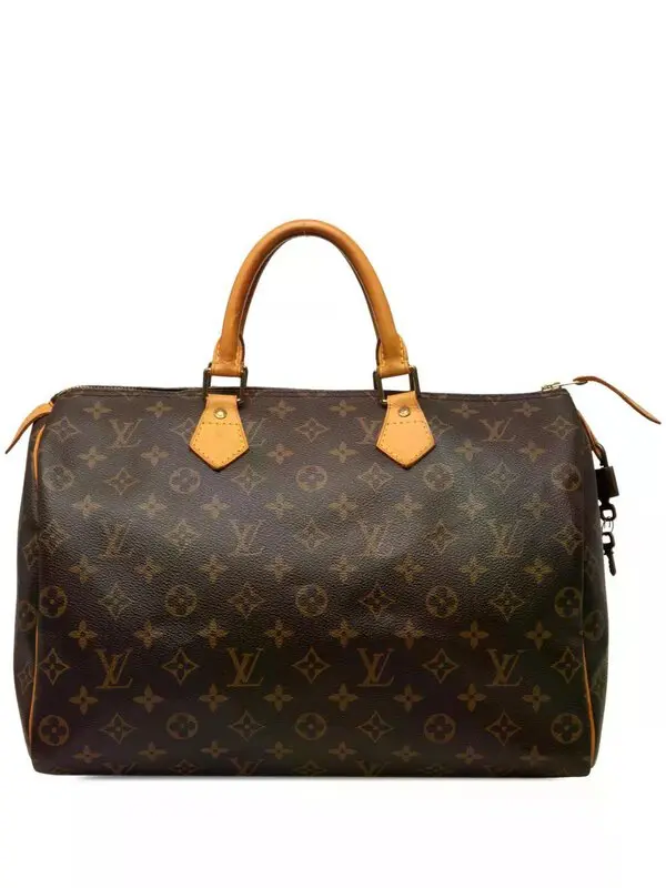 LOUIS VUITTON Monogram Speedy 35 Boston Bag - Brown