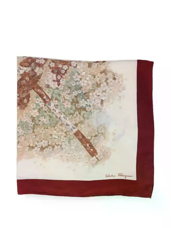FERRAGAMO Floral-print Silk Scarf