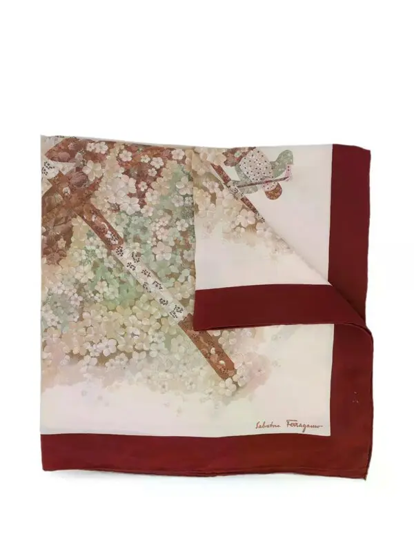 FERRAGAMO Floral-print Silk Scarf