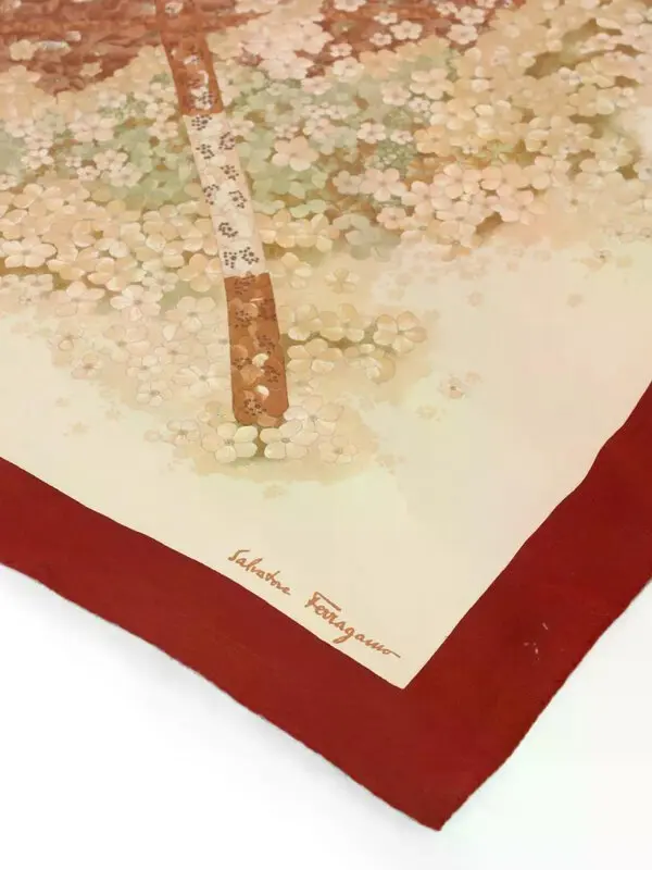 FERRAGAMO Floral-print Silk Scarf