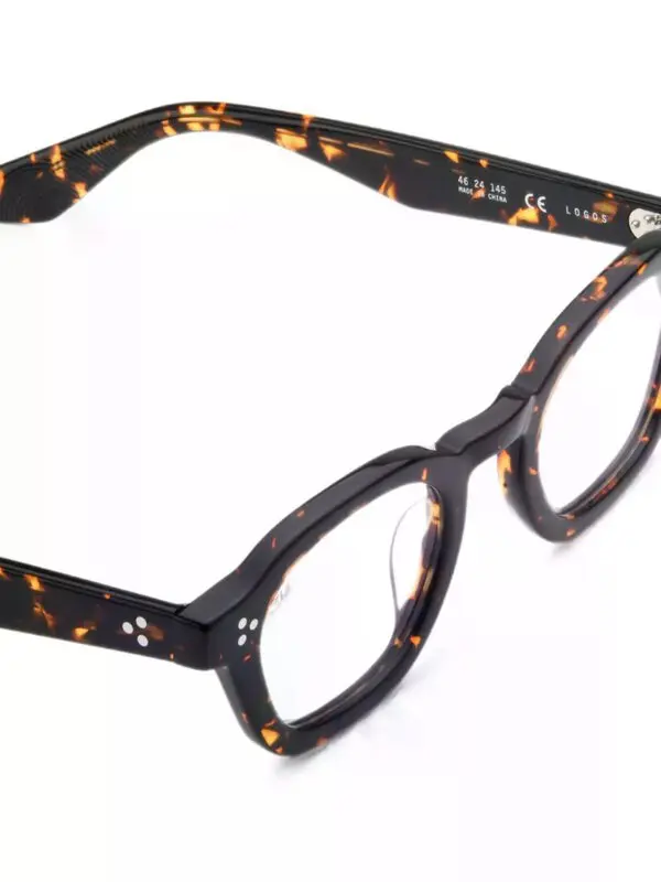 AKILA Logos Geometric-frame Glasses - Black