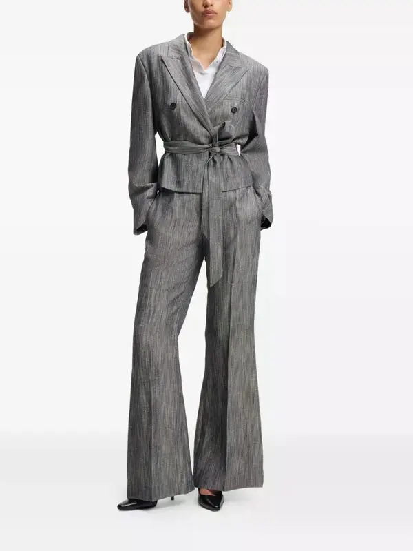 BOSS Buttoned Flared Trousers