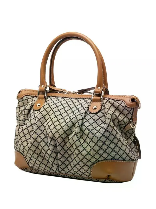 Gucci Diamante Canvas Sukey Satchel