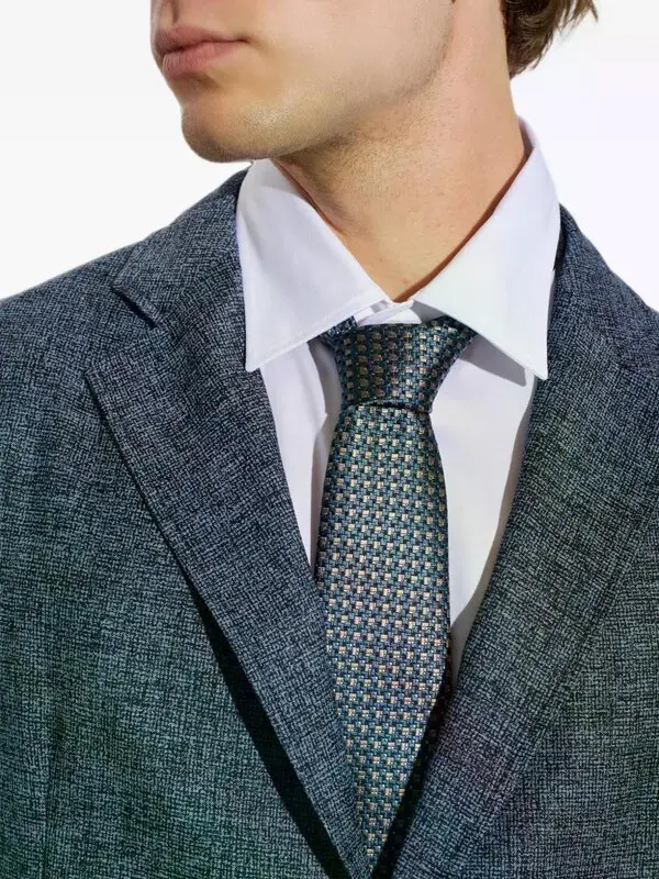Brioni Geometric Pattern Neck Tie