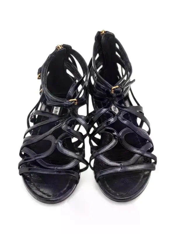 Miu Miu Patent Leather Gladiator Sandals