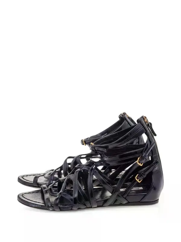 Miu Miu Patent Leather Gladiator Sandals