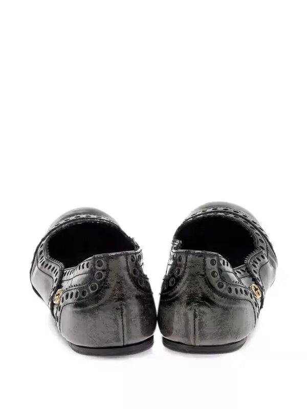 Gucci Brogue Logo-accent Ballet Flats
