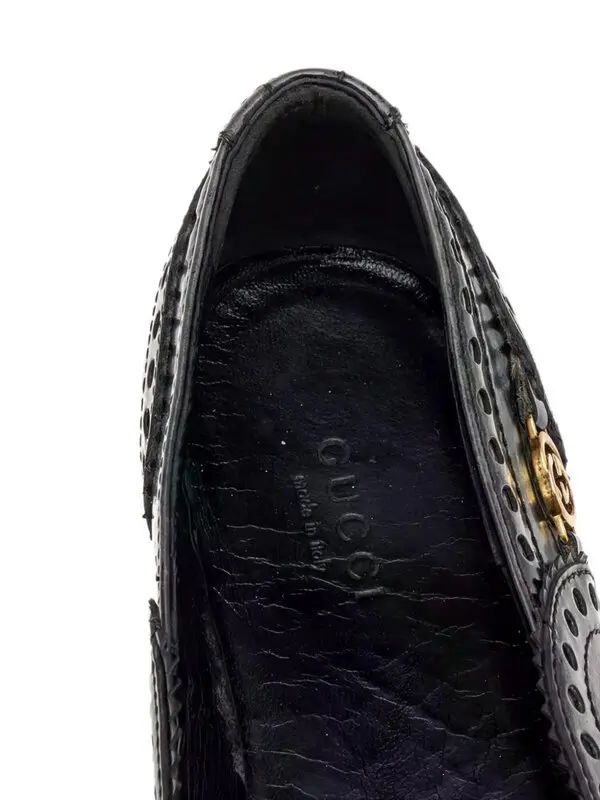Gucci Brogue Logo-accent Ballet Flats
