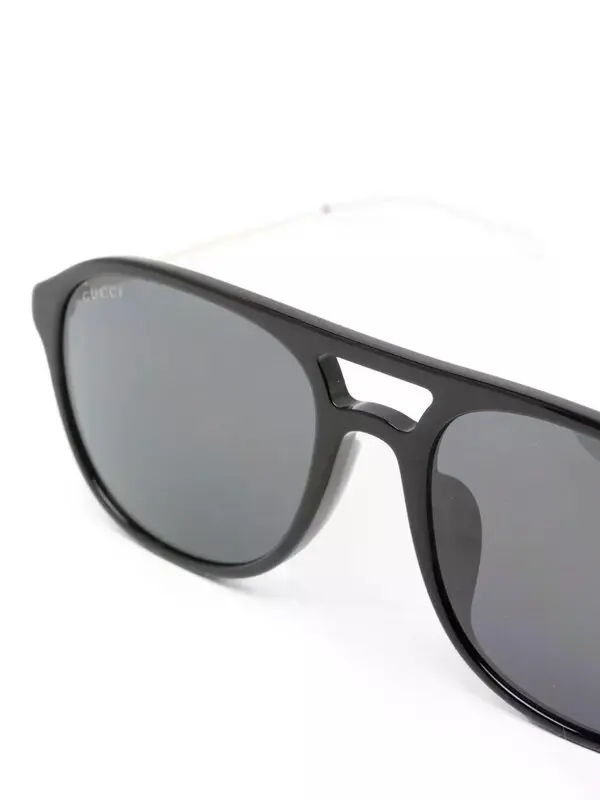Gucci Pilot Frame Double Bridge Sunglasses