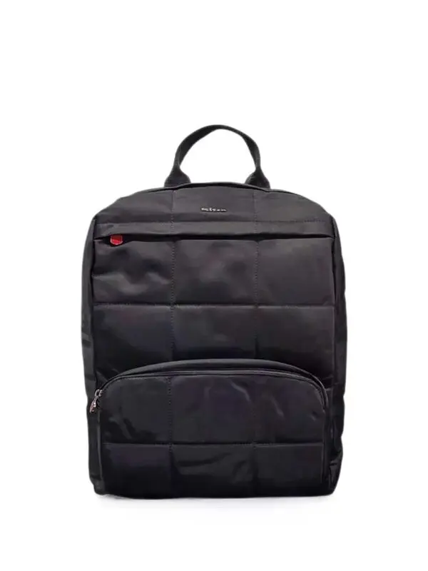 Kiton Quilted Logo-plaque Backpack - Black