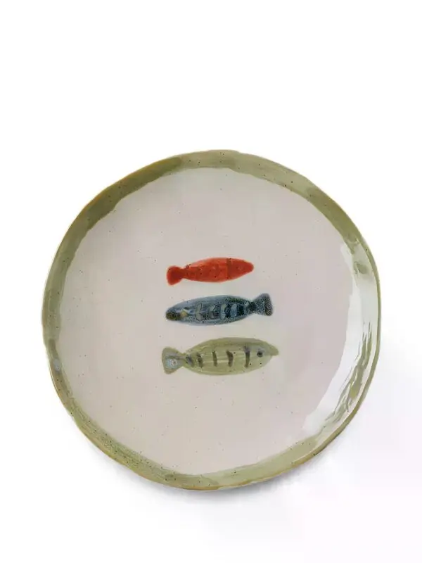 CU I SEEYOU Marine-print Ceramic Plates