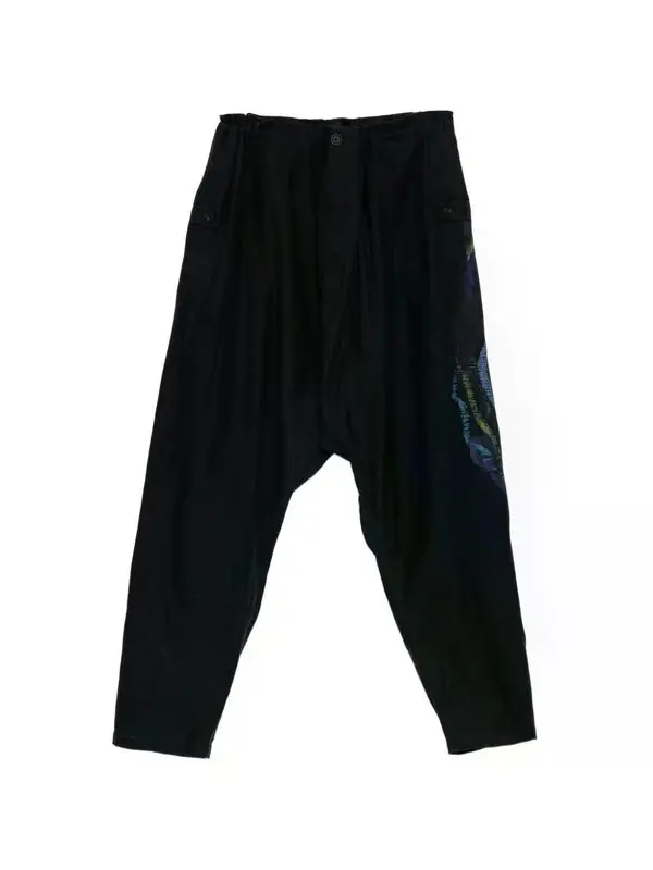 Yohji Yamamoto Graphic Print Relaxed Fit Jeans