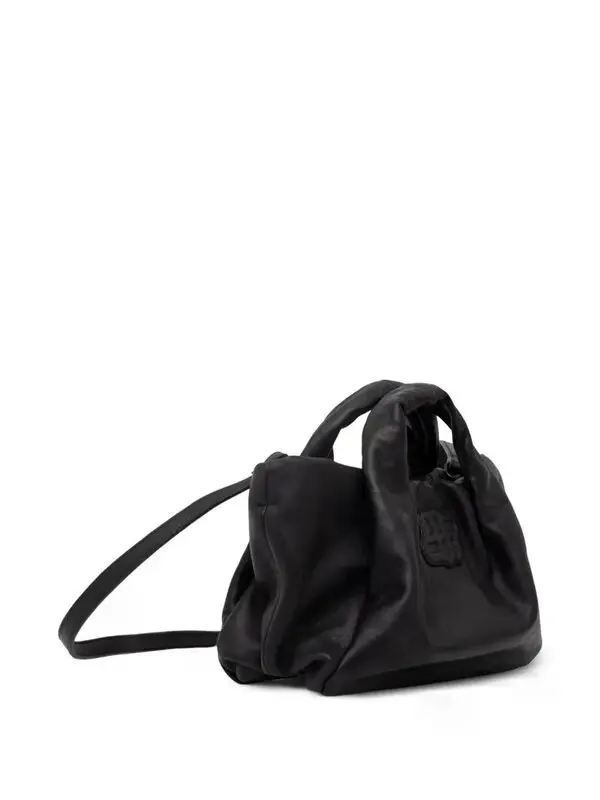 Munthe Ruched Logo Patch Tote Bag