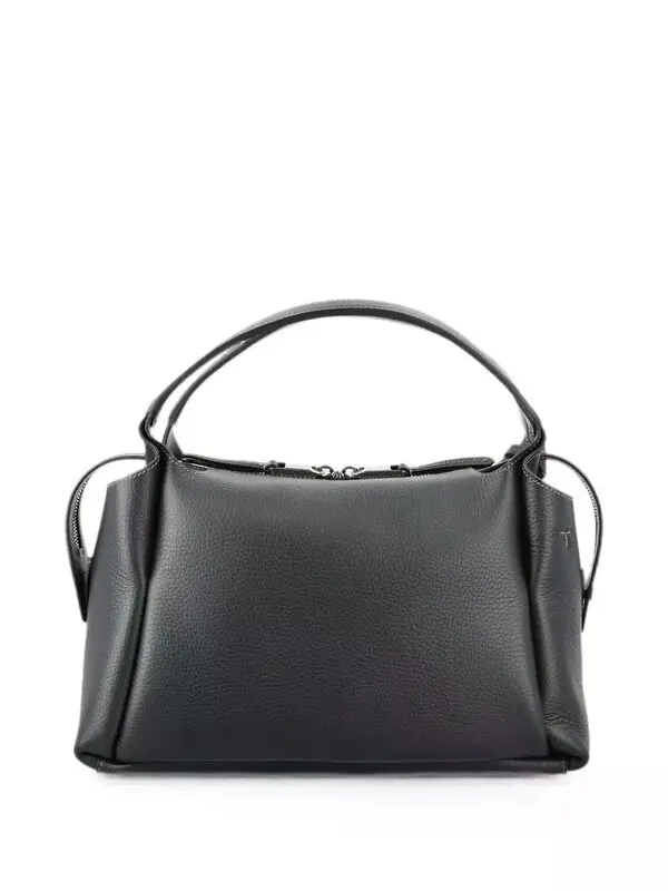 TOD'S T-pendant Pebble-leather Handbag - Black
