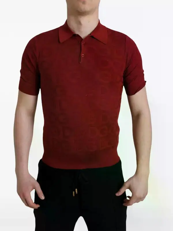 Dolce & Gabbana Logo-pattern Short-sleeve Polo Shirt