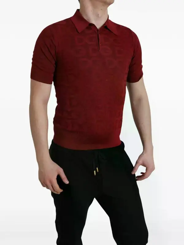 Dolce & Gabbana Logo-pattern Short-sleeve Polo Shirt