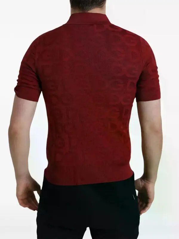 Dolce & Gabbana Logo-pattern Short-sleeve Polo Shirt
