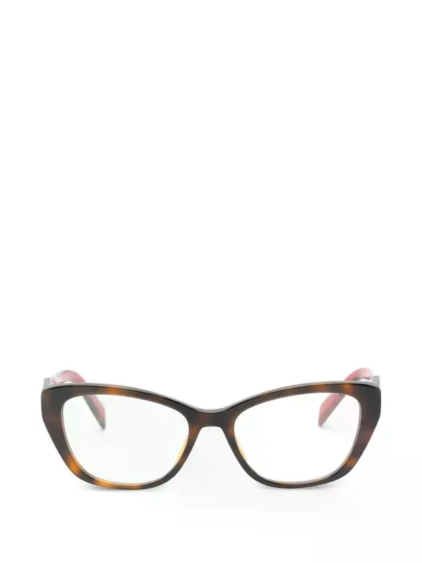 Prada Tortoiseshell-effect Cat Eye Glasses - Brown