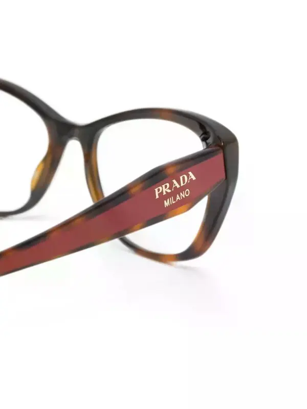 Prada Tortoiseshell-effect Cat Eye Glasses - Brown