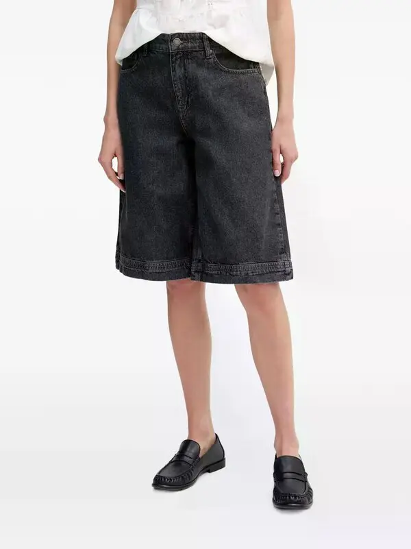 HOSS INTROPIA Wide-leg Denim Shorts