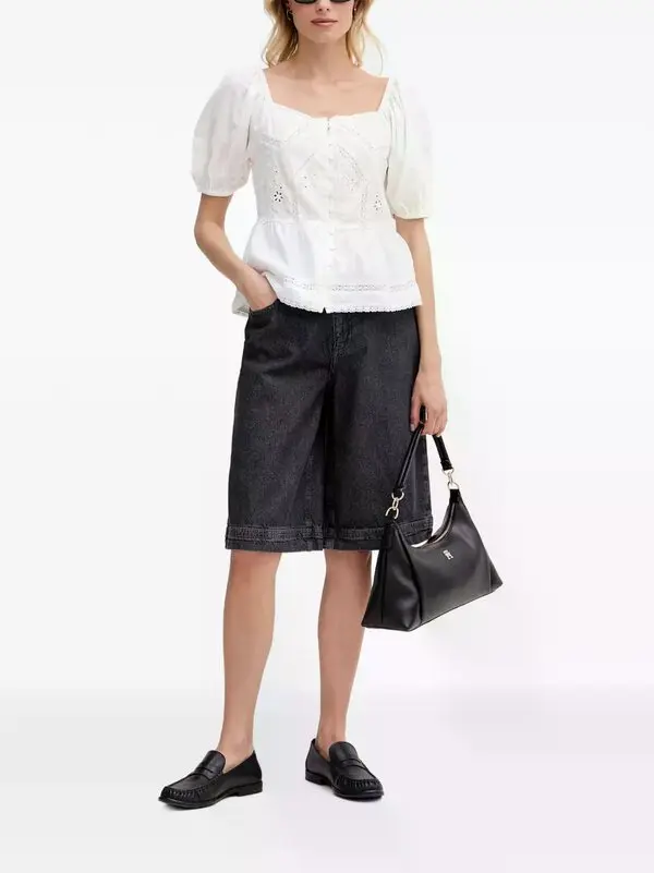 HOSS INTROPIA Wide-leg Denim Shorts