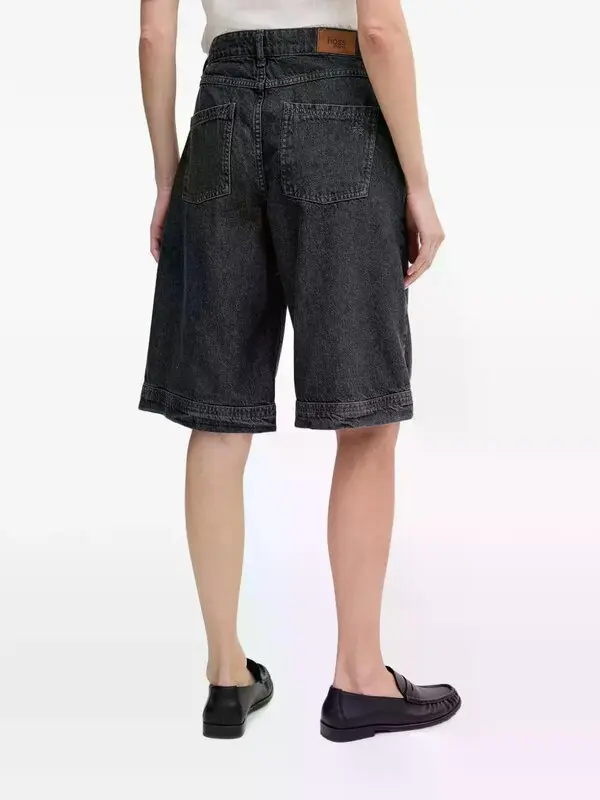 HOSS INTROPIA Wide-leg Denim Shorts