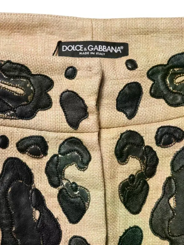 Dolce & Gabbana High-waisted Leopard Print Shorts With Frayed Hem