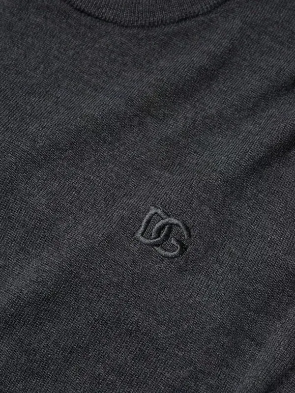 Dolce & Gabbana Logo Embroidered Wool Sweater