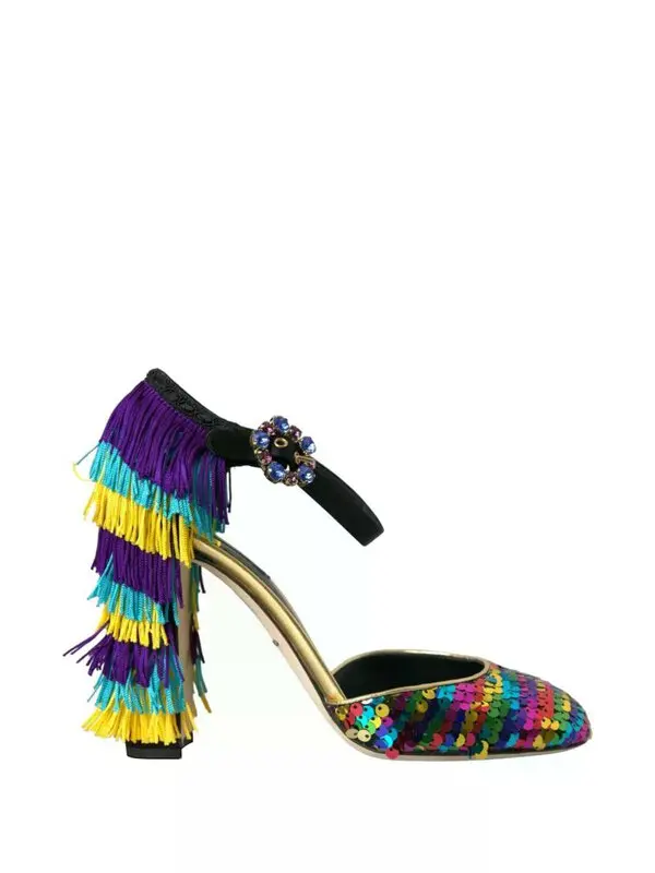 Dolce & Gabbana Sequin Embellished Fringed Pumps