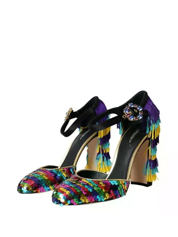 Dolce & Gabbana Sequin Embellished Fringed Pumps