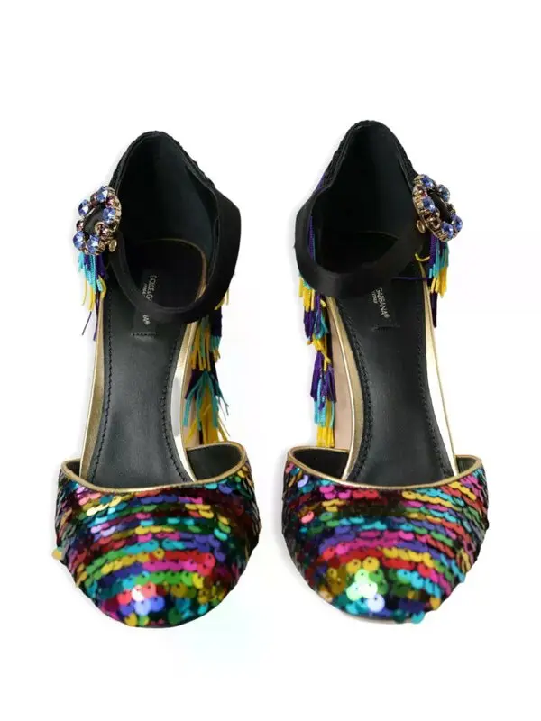 Dolce & Gabbana Sequin Embellished Fringed Pumps