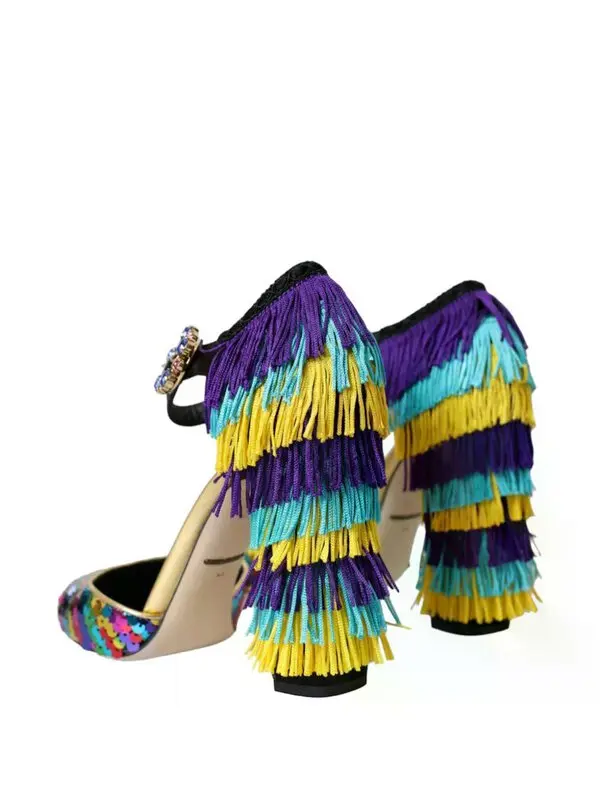 Dolce & Gabbana Sequin Embellished Fringed Pumps