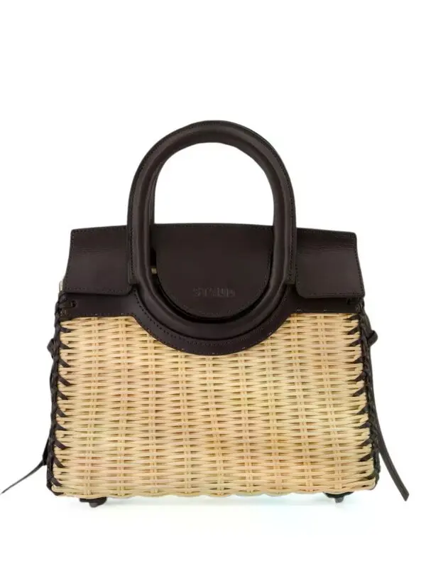 Staud Mini Maude Wicker Carryall Bag