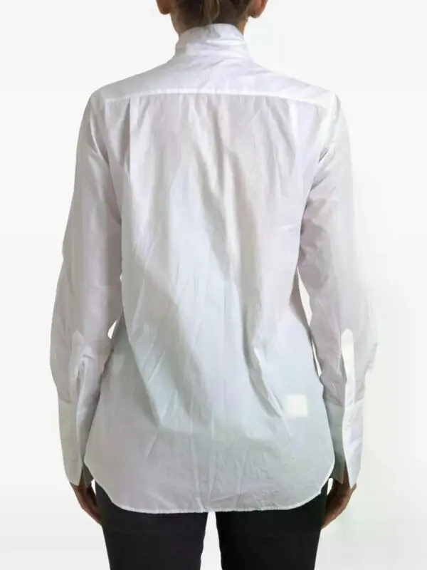Dolce & Gabbana Cotton Poplin Tie-neck Shirt