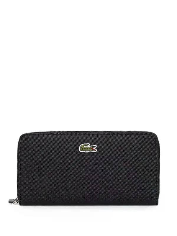 Lacoste Logo-patch Zip-around Wallet - Black
