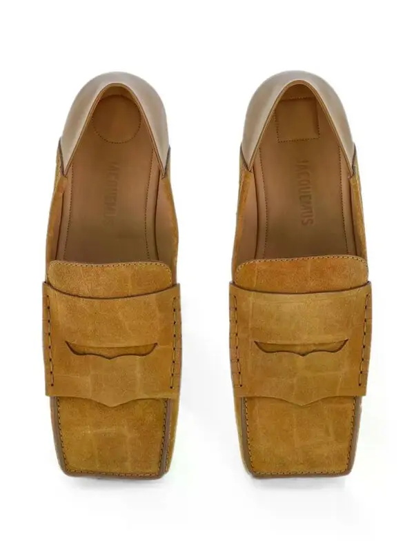 Jacquemus Croc-effect Panelled Loafers