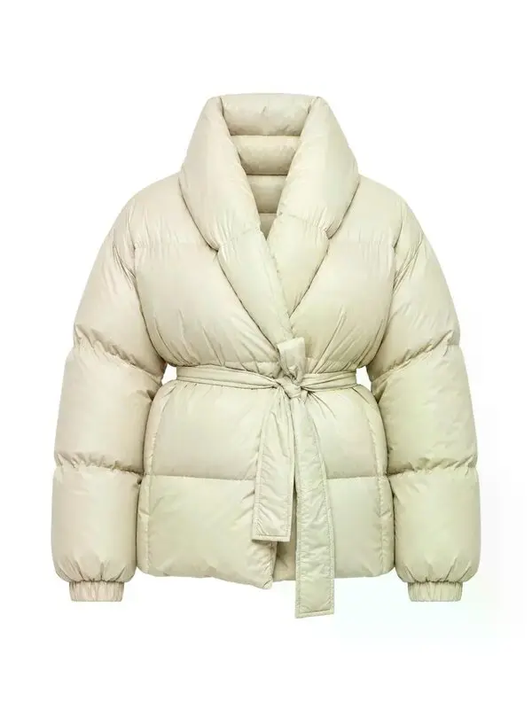 Bacon Dada Wrap-design Puffer Jacket - Neutrals