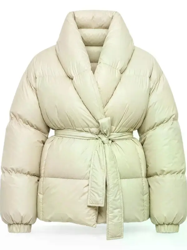 Bacon Dada Wrap-design Puffer Jacket - Neutrals