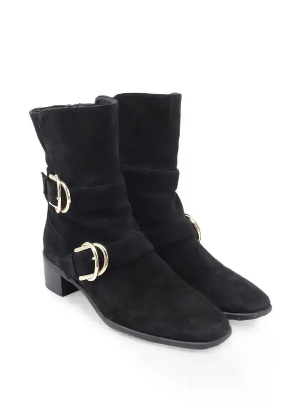 STUART WEITZMAN Buckled Suede Ankle Boots