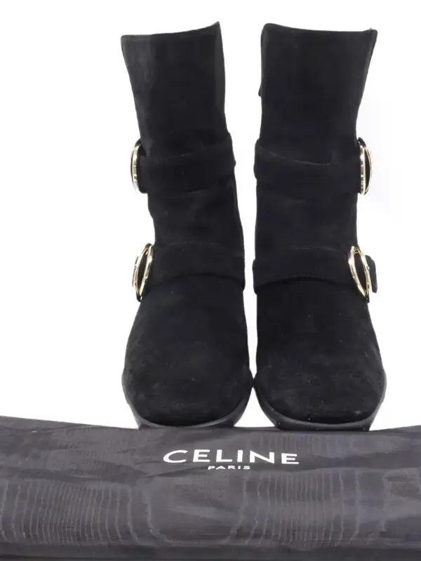 STUART WEITZMAN Buckled Suede Ankle Boots