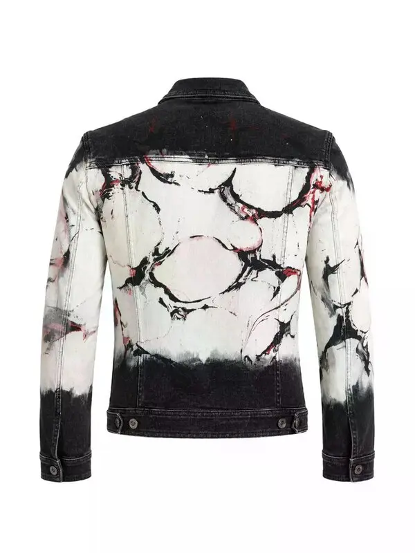 Dolce & Gabbana Marble-print Denim Jacket