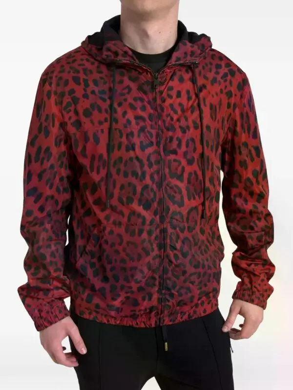 Dolce & Gabbana Leopard Print Hooded Jacket